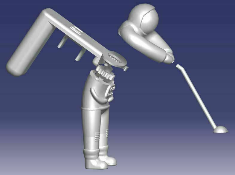 STL file Astronaut golfer 🧑‍🚀・Model to download and 3D print・Cults