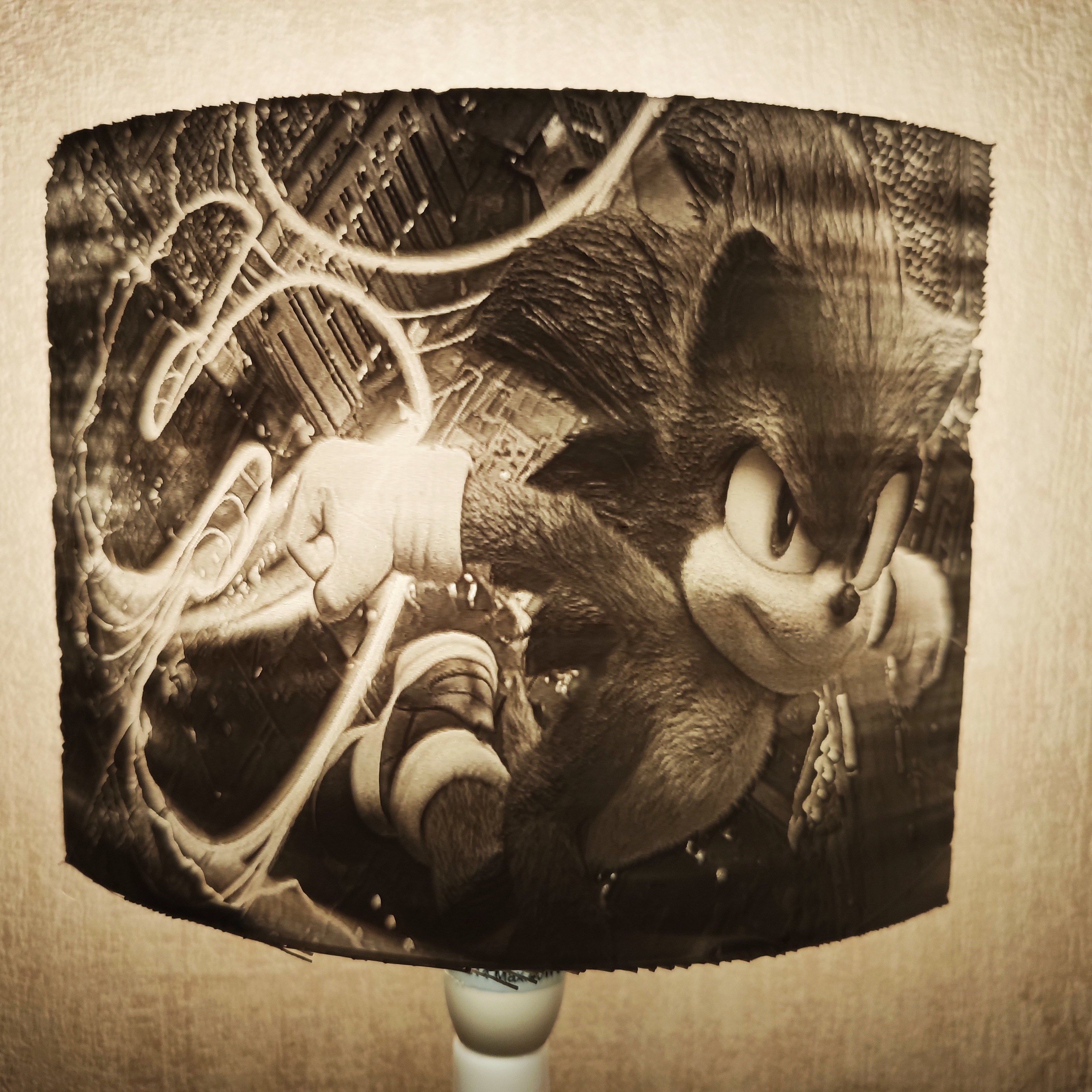 Free STL file Sonic Litophane for E14 lamp・3D printer model to download ...