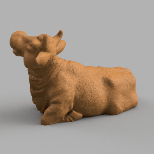 Download STL file Sitting cow • Object to 3D print ・ Cults