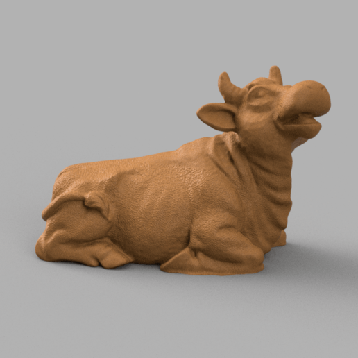 Download STL file Sitting cow • Object to 3D print ・ Cults