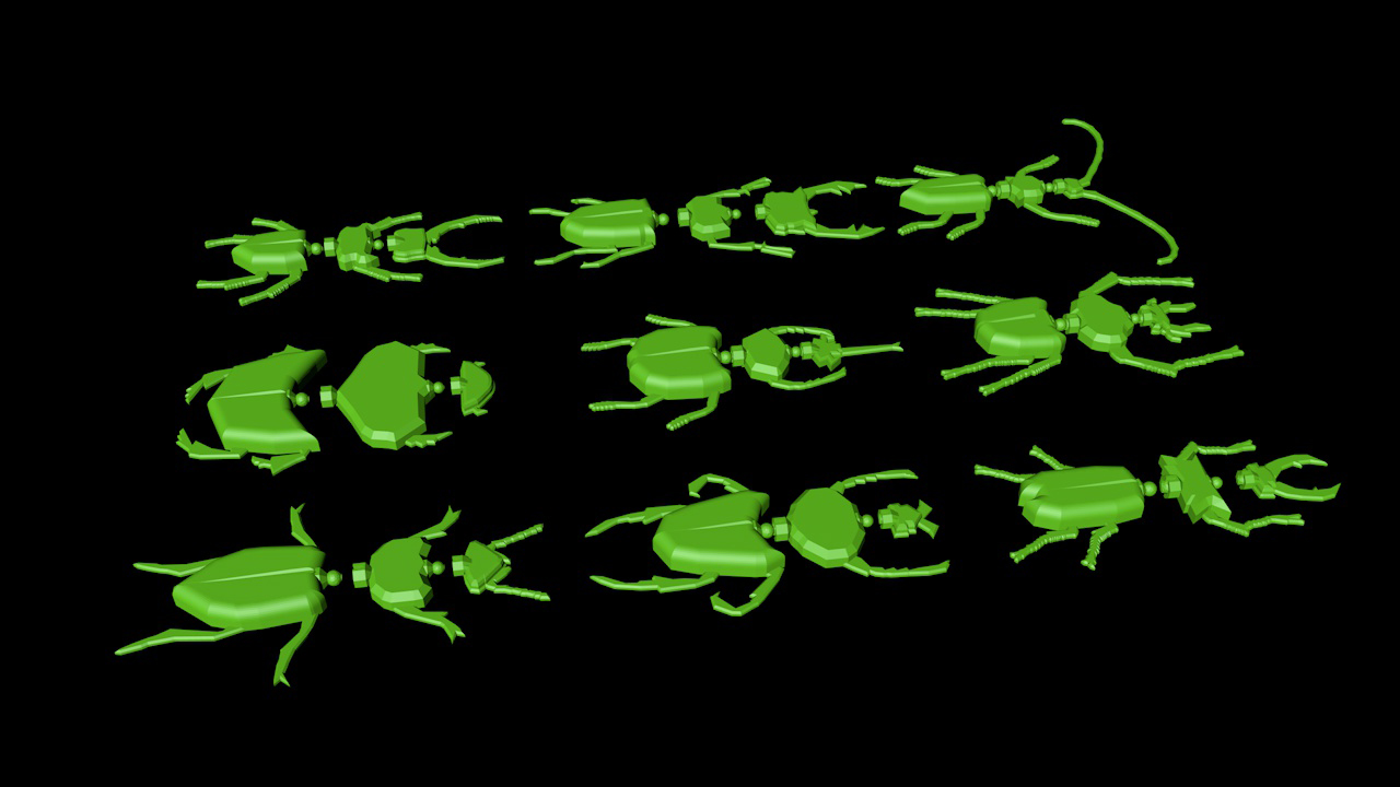STL file 9 beetles・3D printing idea to download・Cults