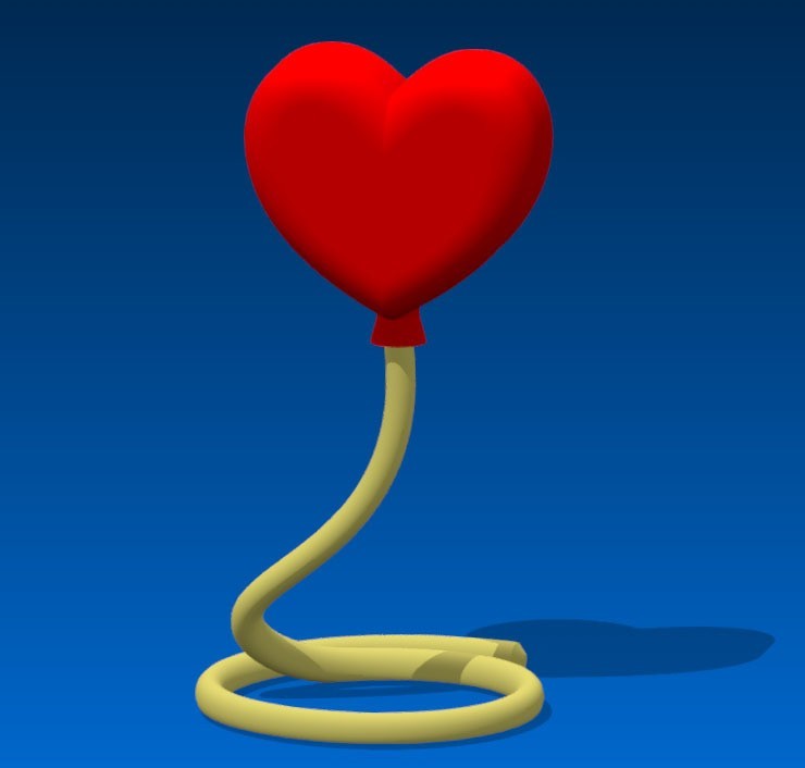 OBJ file Love balloon・Design to download and 3D print・Cults