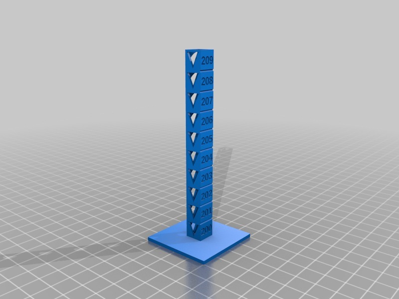 Free 3D file Temp Calibration Tower 200...209・3D printing design to ...
