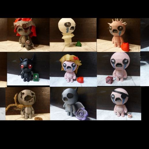 Download free STL file All Binding of Isaac Characters • 3D printer ...