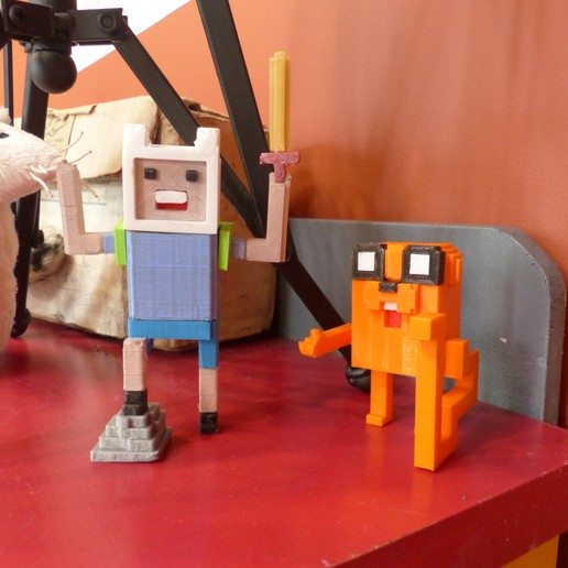 Download free STL file Voxel-style «Adventure Time» character figures ...