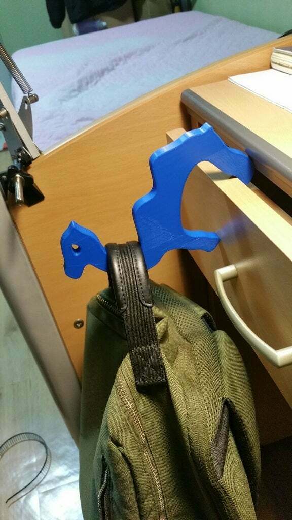 Free STL file maakmake]Camel Partition Hanger 1・Model to download and ...