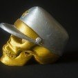 Download free 3D print files Skull with military cap ・ Cults