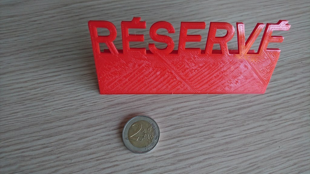 Free STL file Réservé 🎨・3D printing design to download・Cults