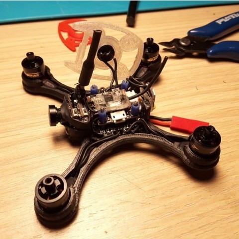 Download free STL file Mini Quad Racer 100mm Brushless GemFan 0806 ...