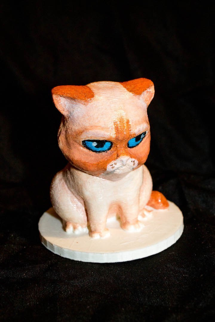 Free STL file Grumpy cat・3D printer design to download・Cults