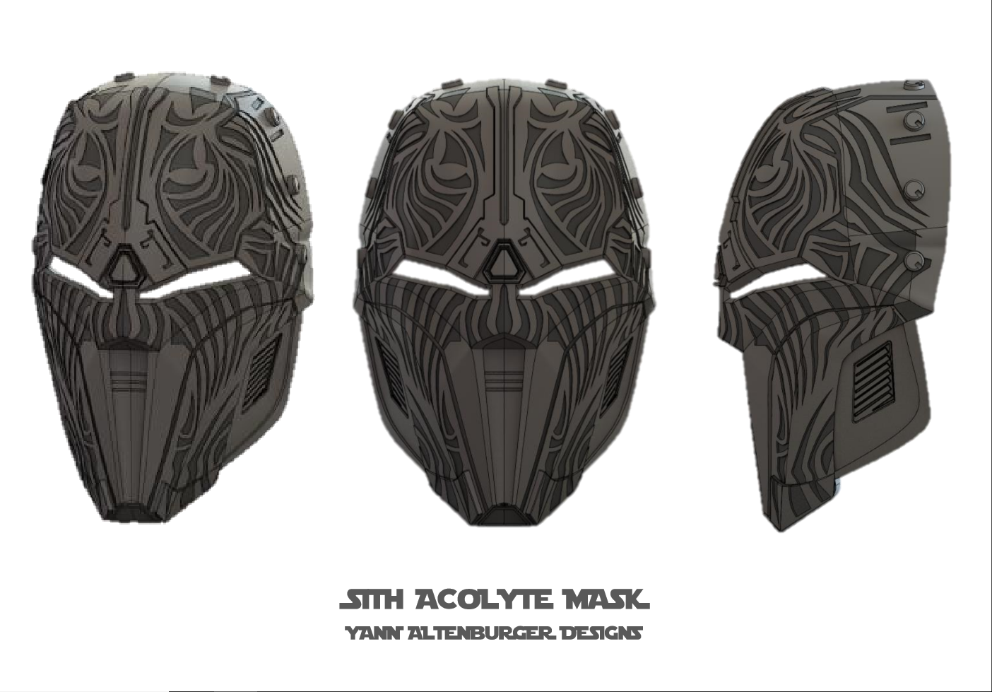 Descargar archivo STL Sith máscara de acólito • Objeto imprimible en 3D ...