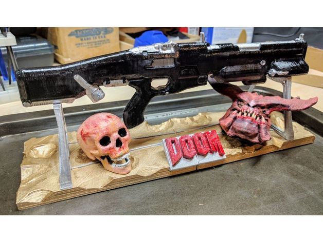 Free STL file Combat shotgun weapon stand (Doom)・3D printable object to ...