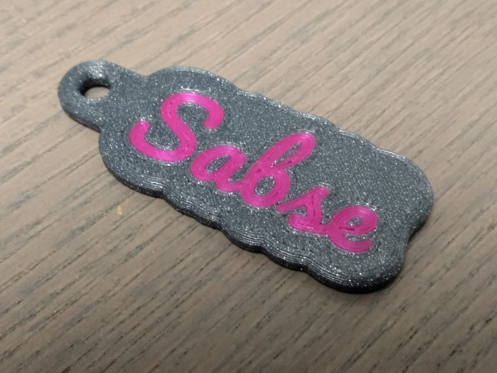 Free 3D file Double sided key chain for multi material printing with ...
