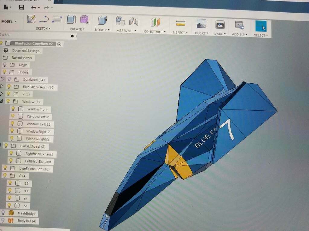 Free STL file Blue Falcon MultiColor Remix 🎲・3D printable model to ...