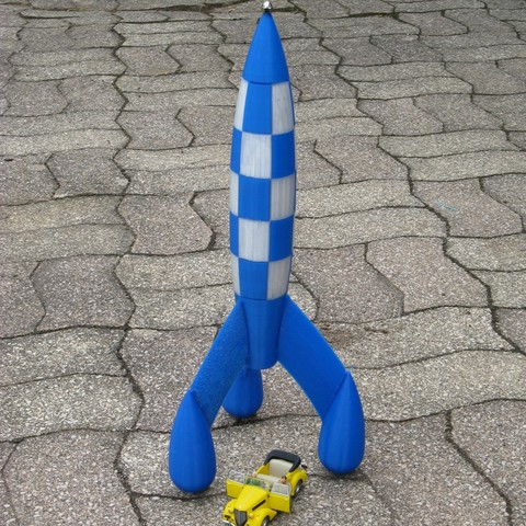Impression 3d Fusée Tintin (Tintin Rocket) ・ Cults