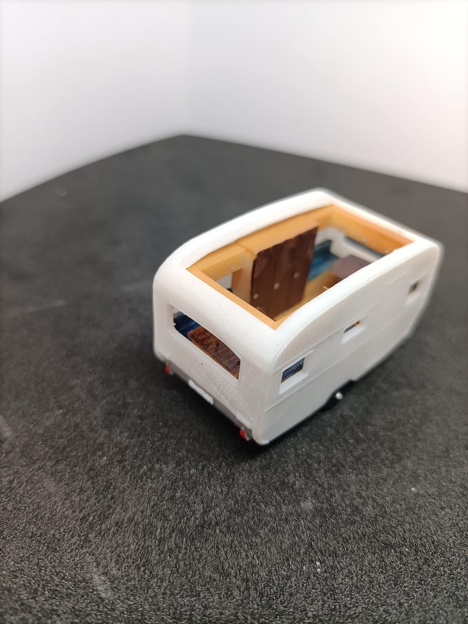 STL file Caravan with sunroof and interior 1/87 🎲・3D printable model to ...