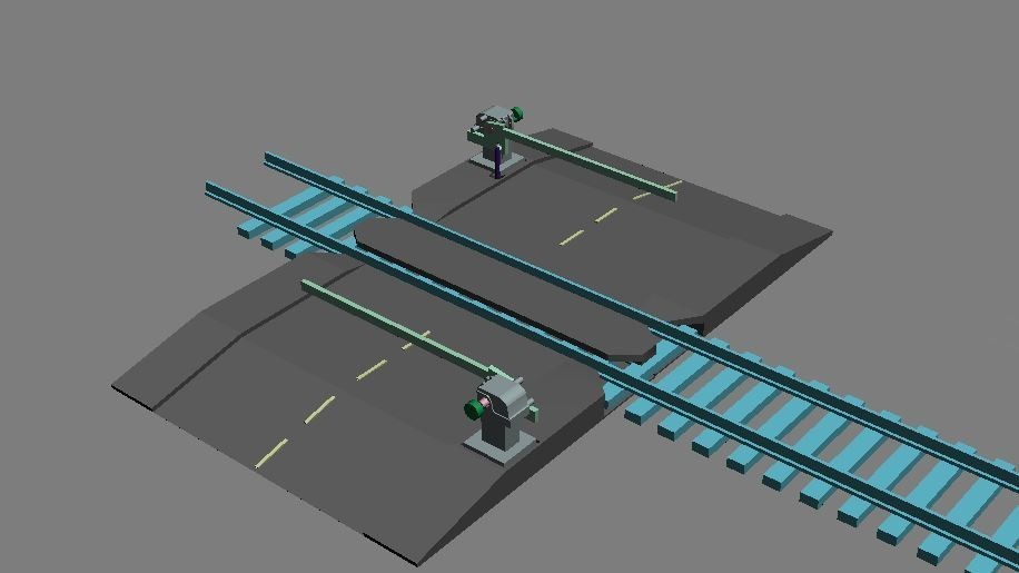 Fichier 3D Passage a niveau de type ALSTOM avec franchissement de la ...