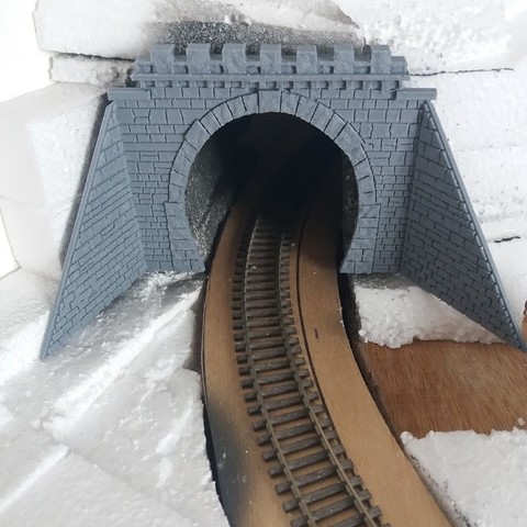 Download 3D model HO tunnel for 1 lane with support ・ Cults