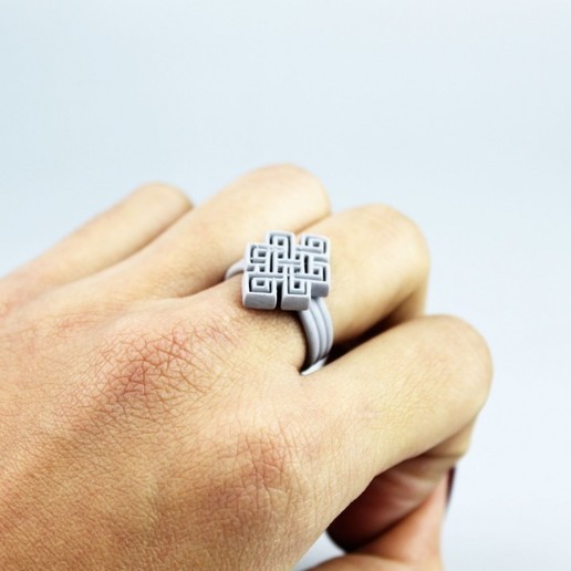 Descargar archivo STL Anillo Laberinto • Objeto para imprimir en 3D ・ Cults