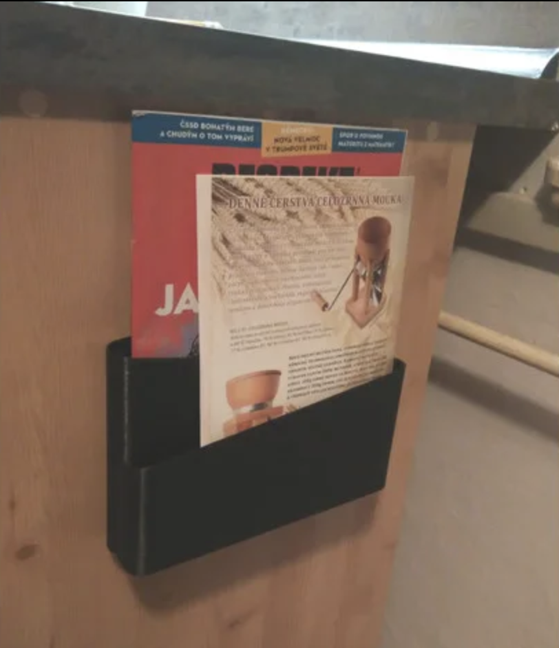 Free STL file Magazine holder (wall mounted)・3D printer model to ...