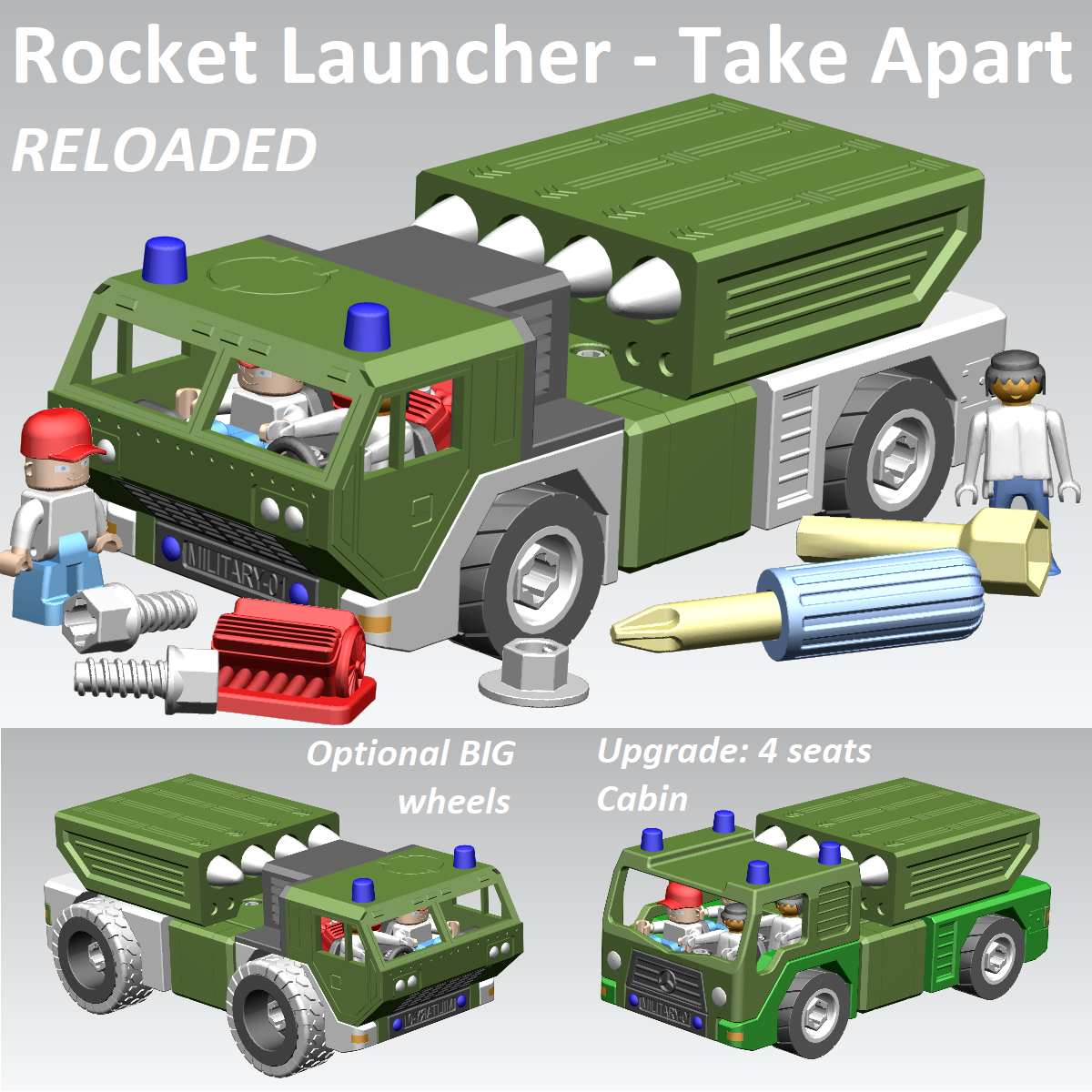 3D file UPGRADE PACKAGE - Rocket Launcher・3D printable design to ...