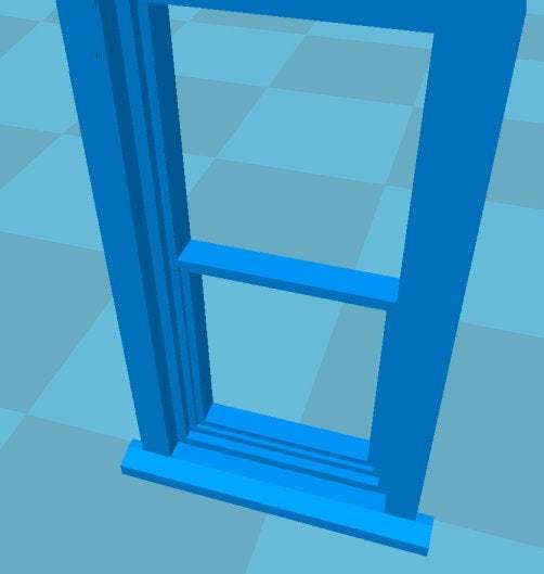 Free STL file HO - double hung casement window・3D printer design to ...
