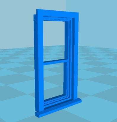 Free STL file HO - double hung casement window・3D printer design to ...