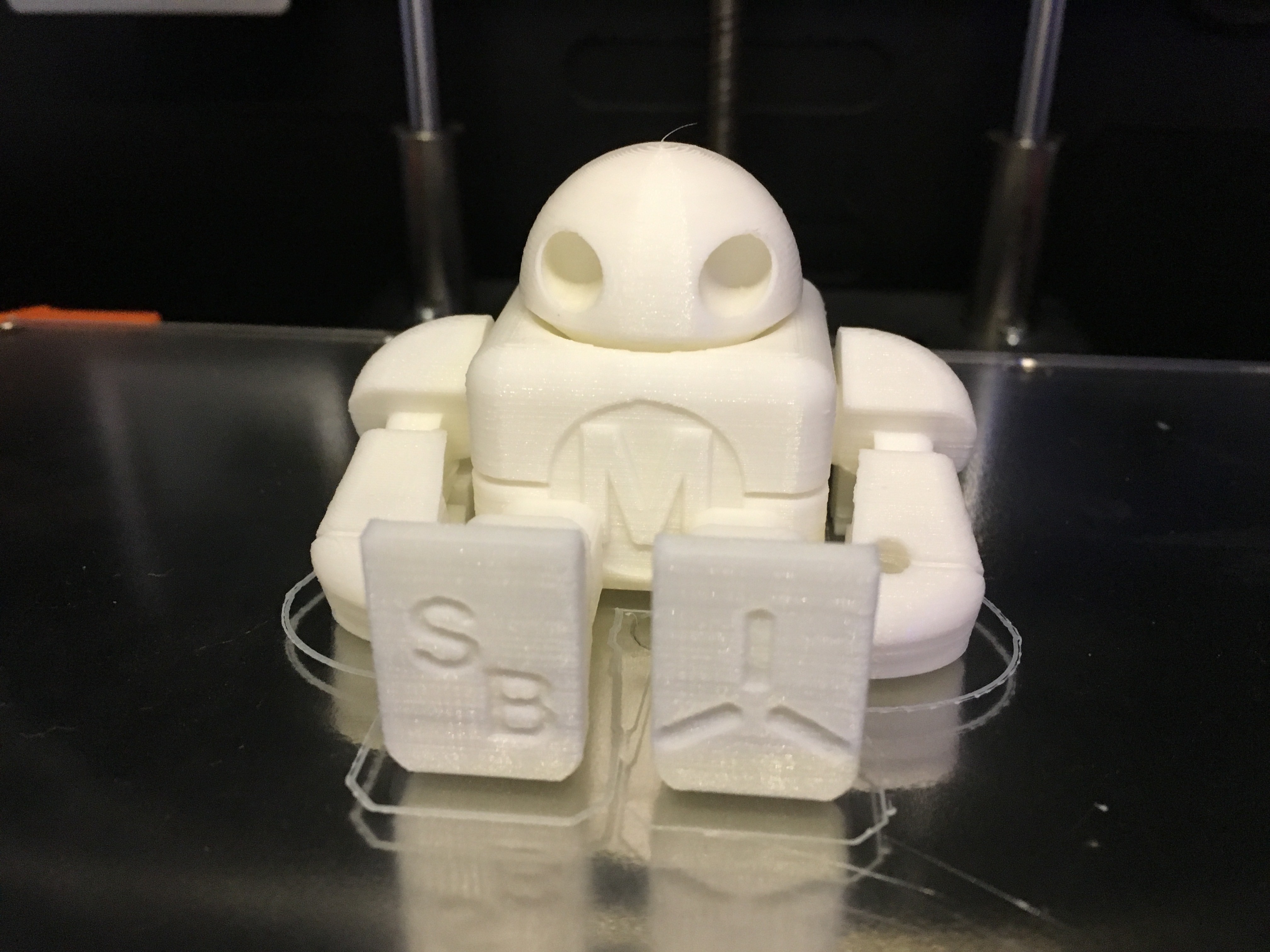 3D printed Maker Faire Robot Action Figure (Single file) • made with ...