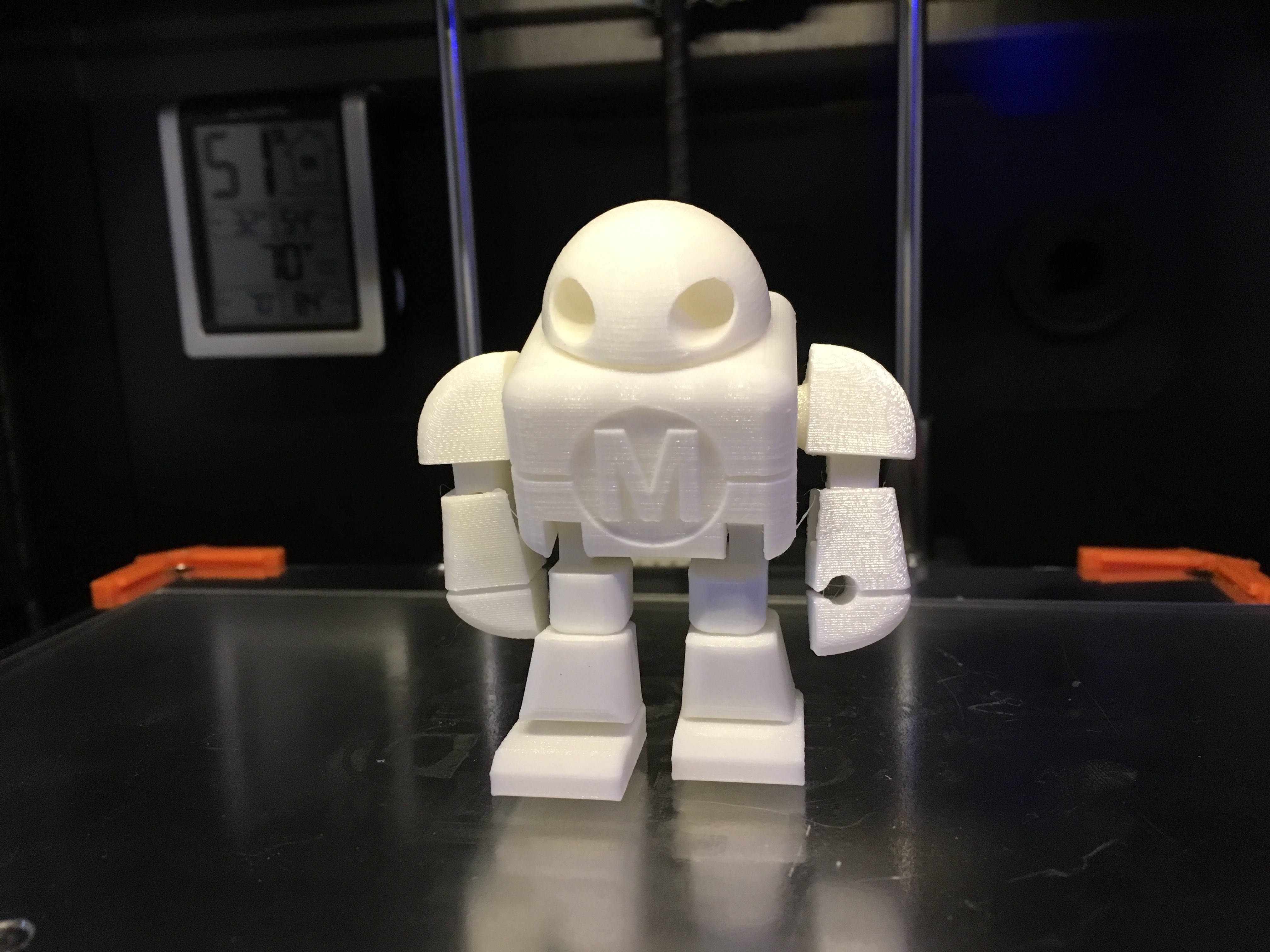 3D printed Maker Faire Robot Action Figure (Single file) • made with ...