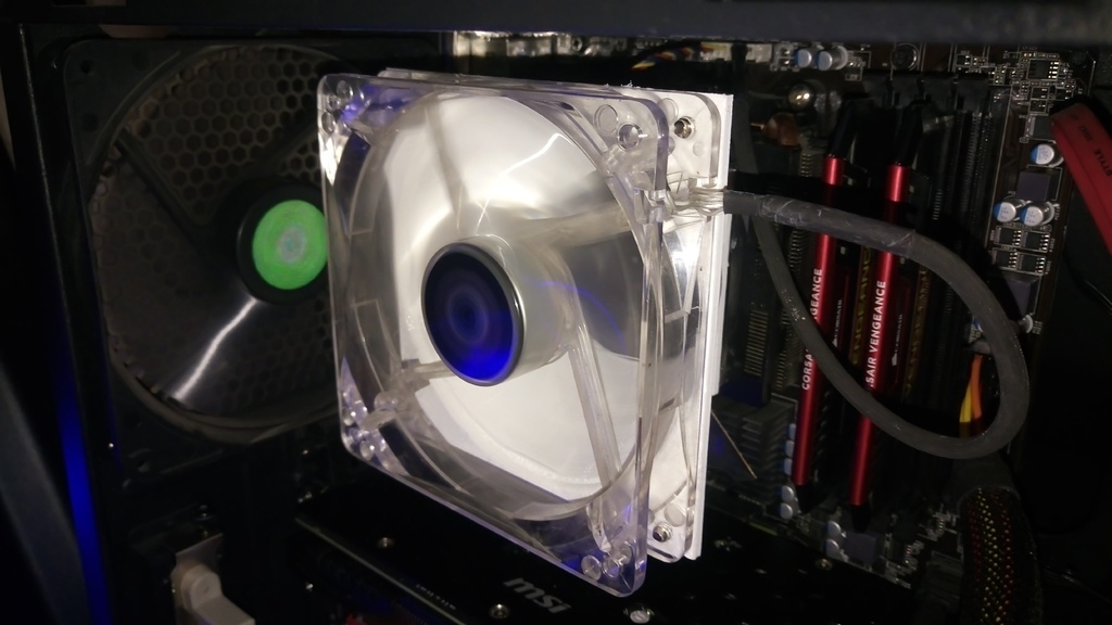 Free 3D file 120 to 70 mm dual fan for standard amd cooler・3D printing ...