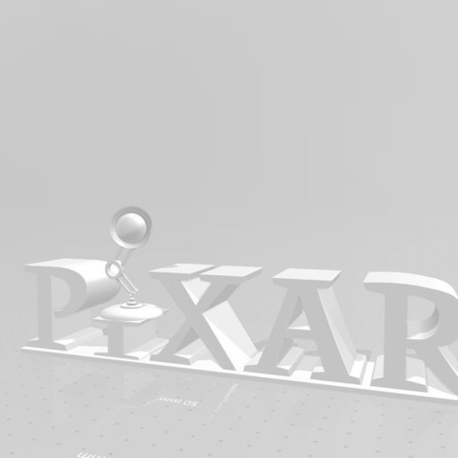 Download 3D printer templates Pixar logo with lamp ・ Cults