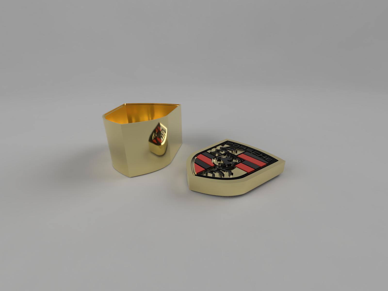 Free STL file Porsche logo + storage box 📦・3D printable model to ...