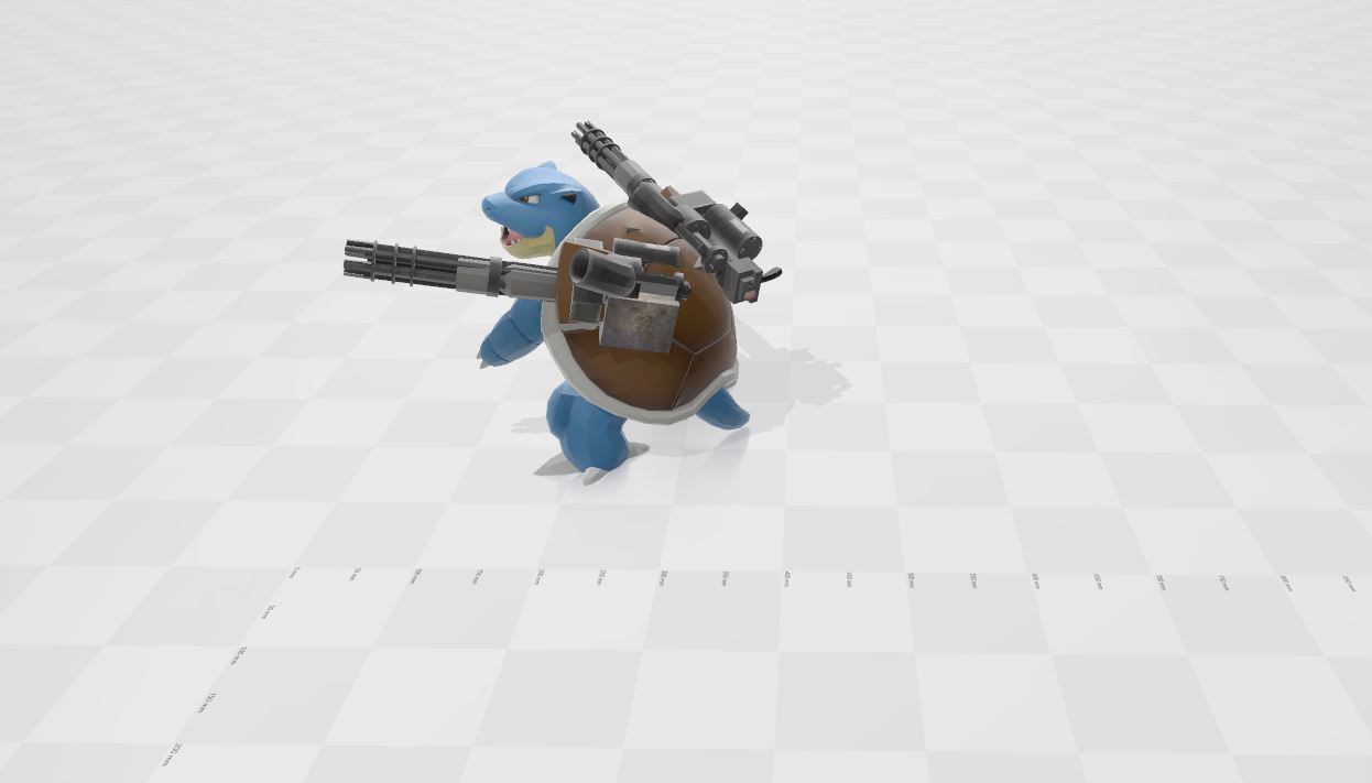 Free STL file Pokemon Tortank with gatling gun・Object to download and ...