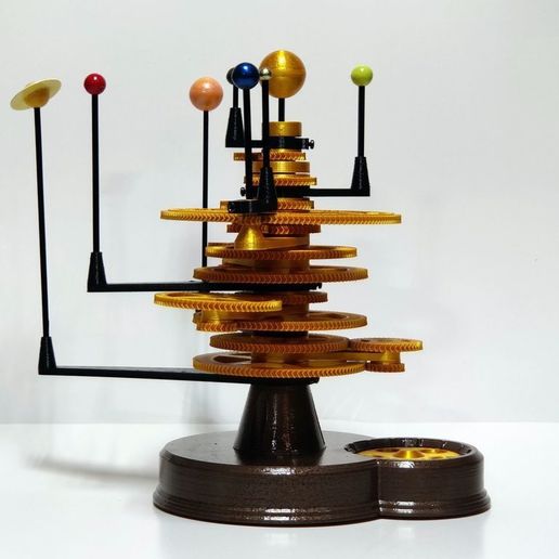 Download free SCAD file Mechanical Planetarium • 3D printable model ・ Cults