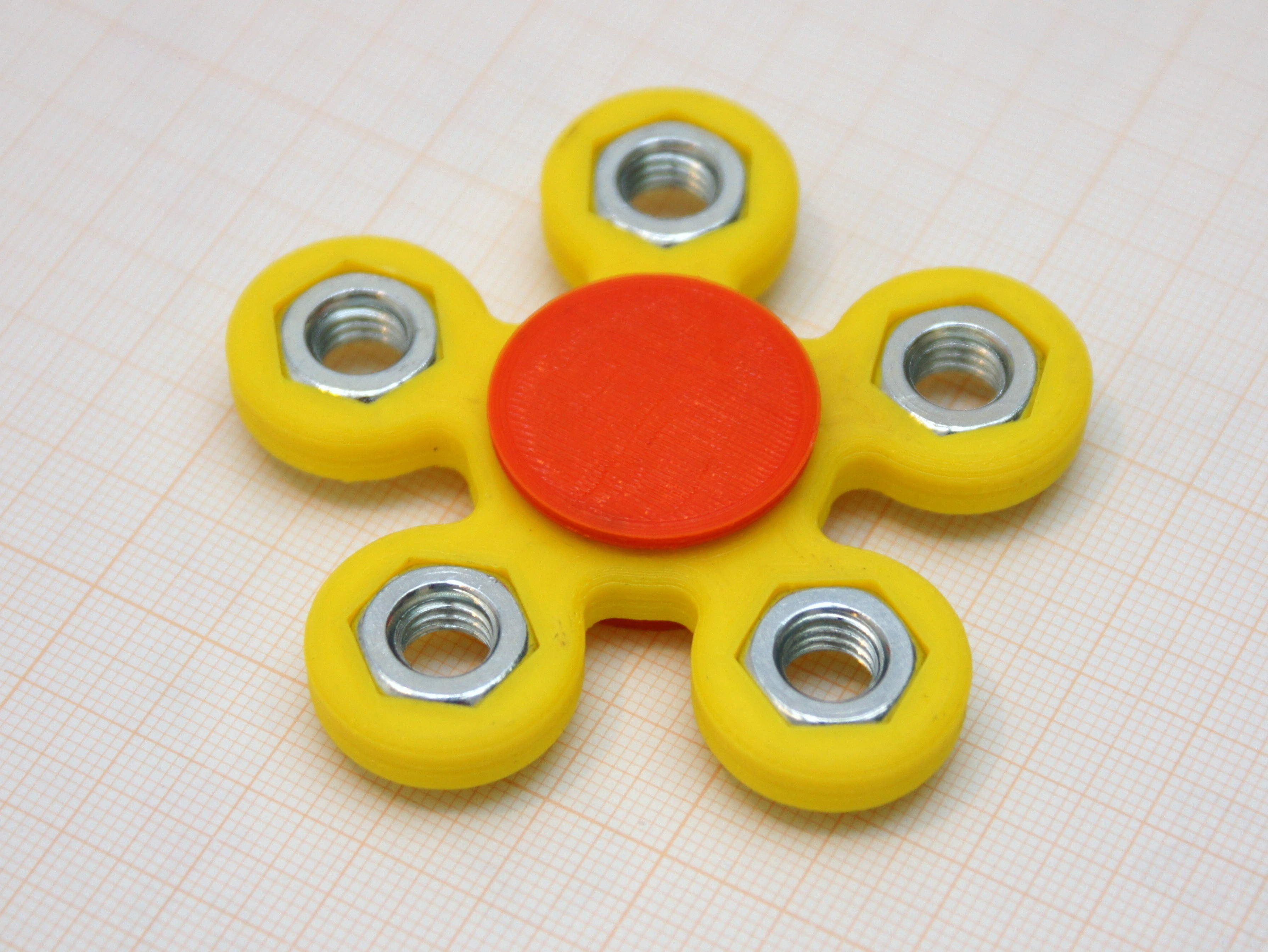 Free STL file Flower Like Fidget With M8 Nuts・3D printing design to ...