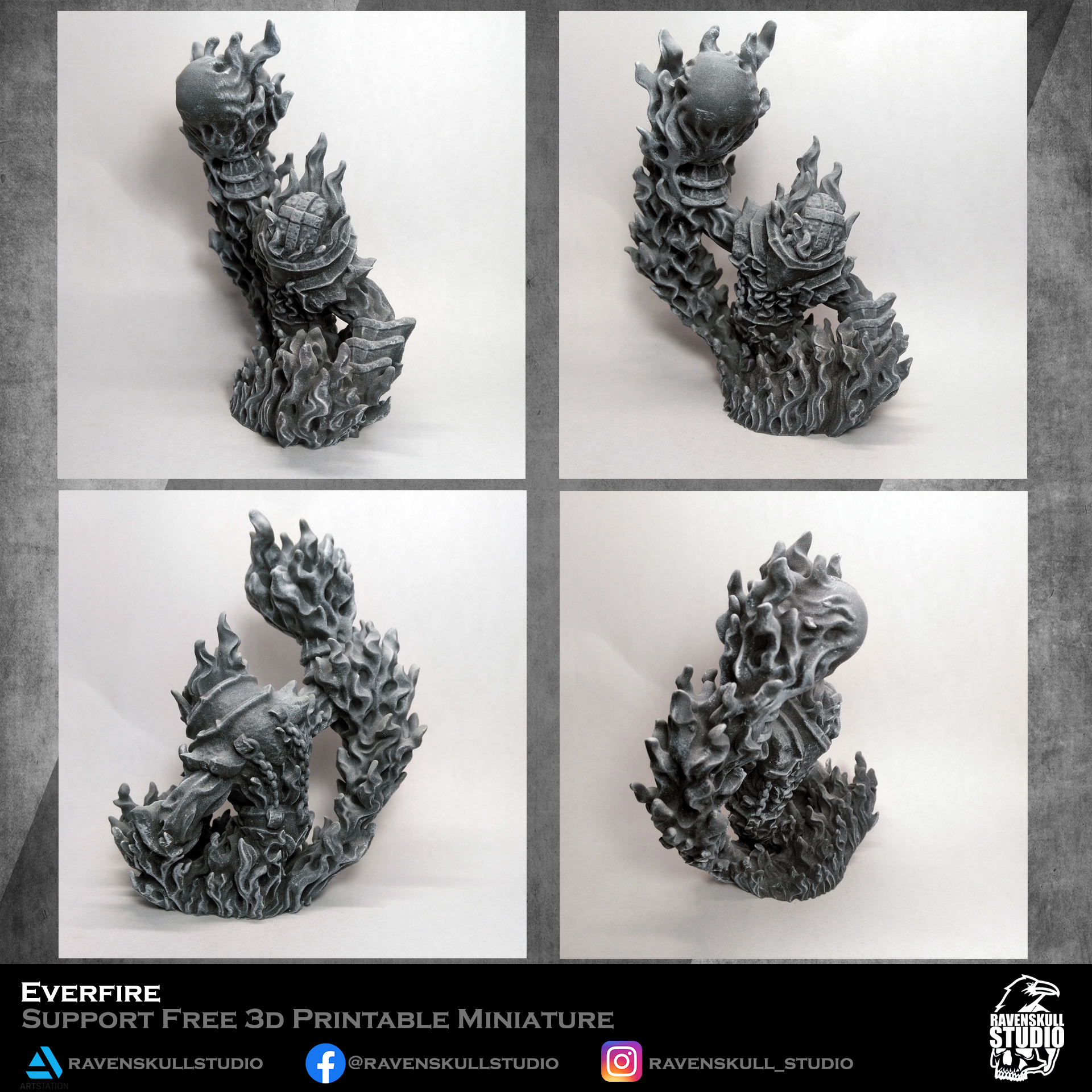 3D file Support Free Giant Fire Elemental Miniature Everfire 🆓・3D ...