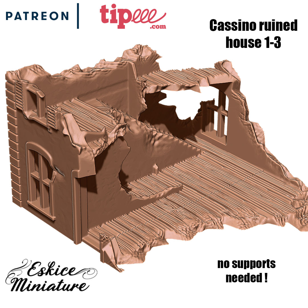 3D file Destroyed house 1-3・3D printing template to download・Cults