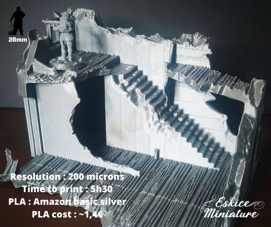 3D file Destroyed house 1-2 🏠・3D printer model to download・Cults