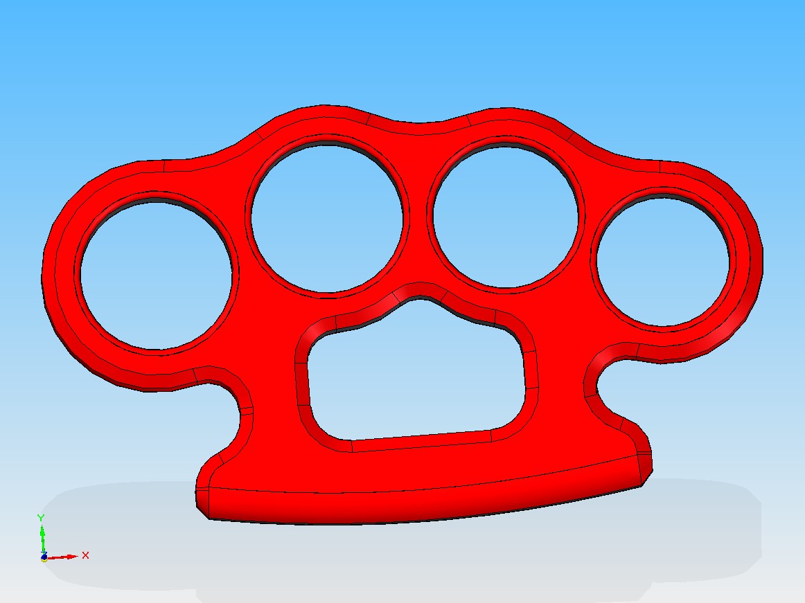 STL file Plastic knuckle duster replica 📦・3D printing template to ...