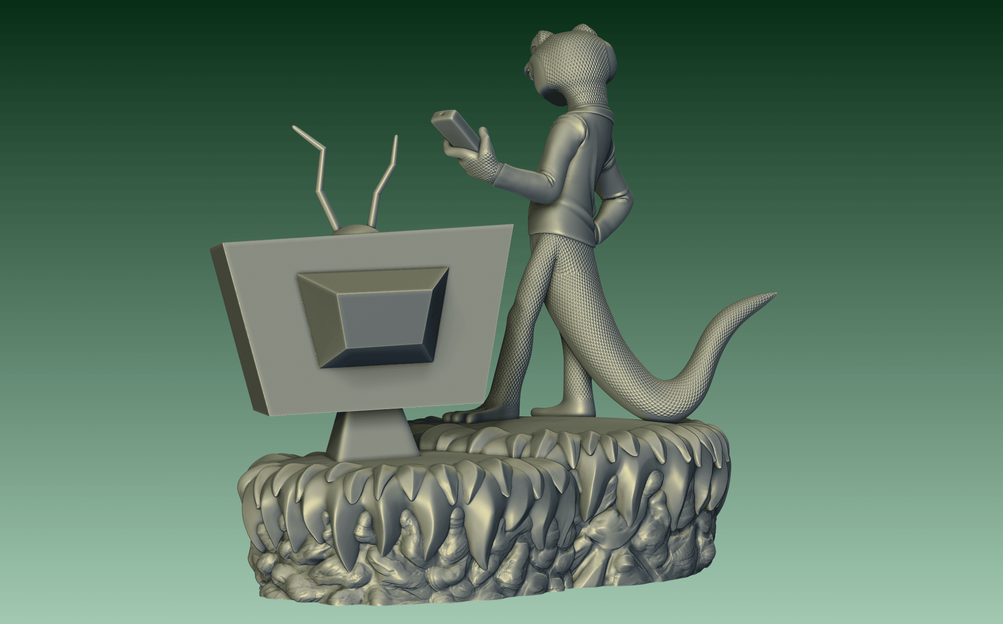 Download STL file Gex The Gecko • Template to 3D print ・ Cults
