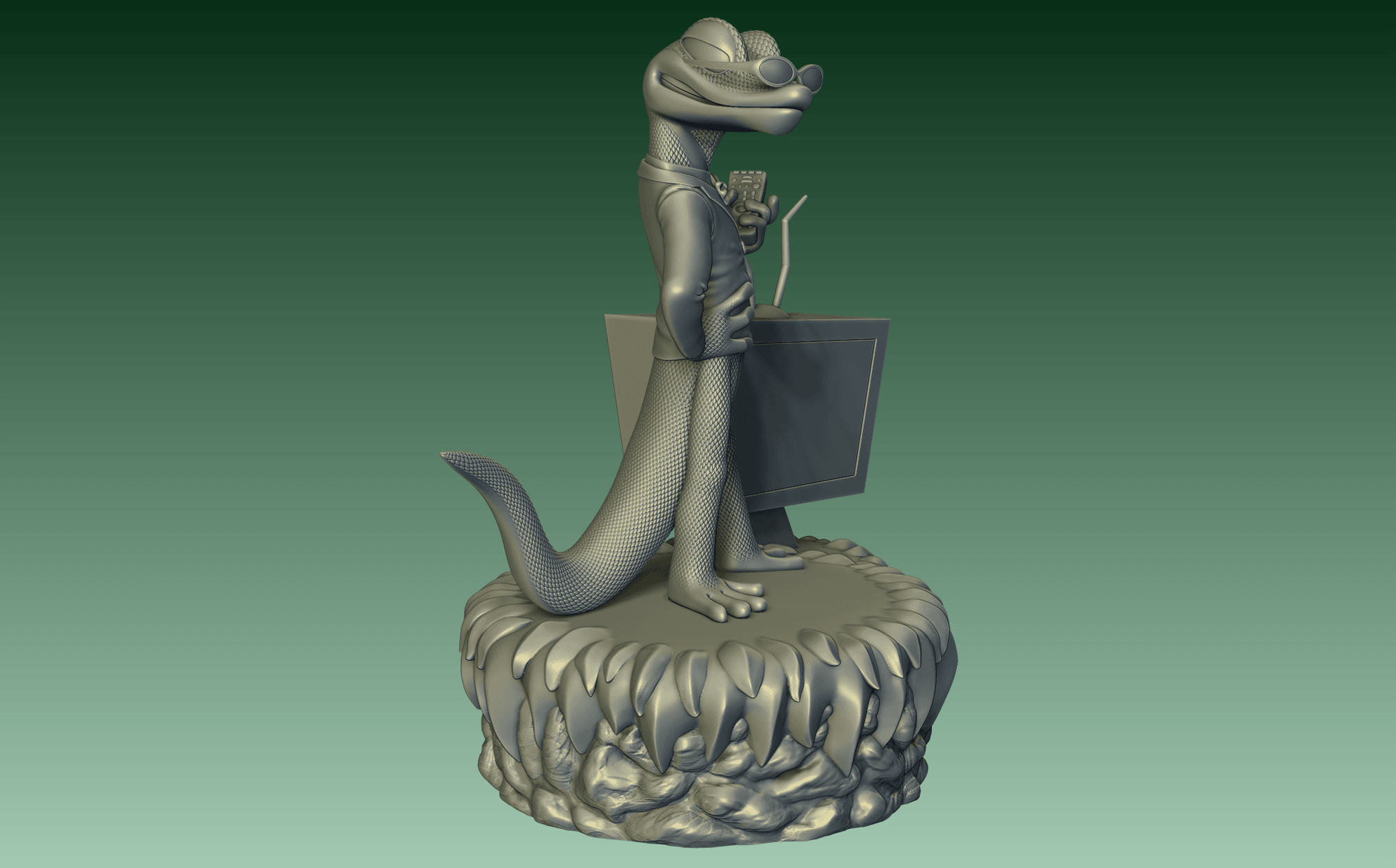 Download STL file Gex The Gecko • Template to 3D print ・ Cults