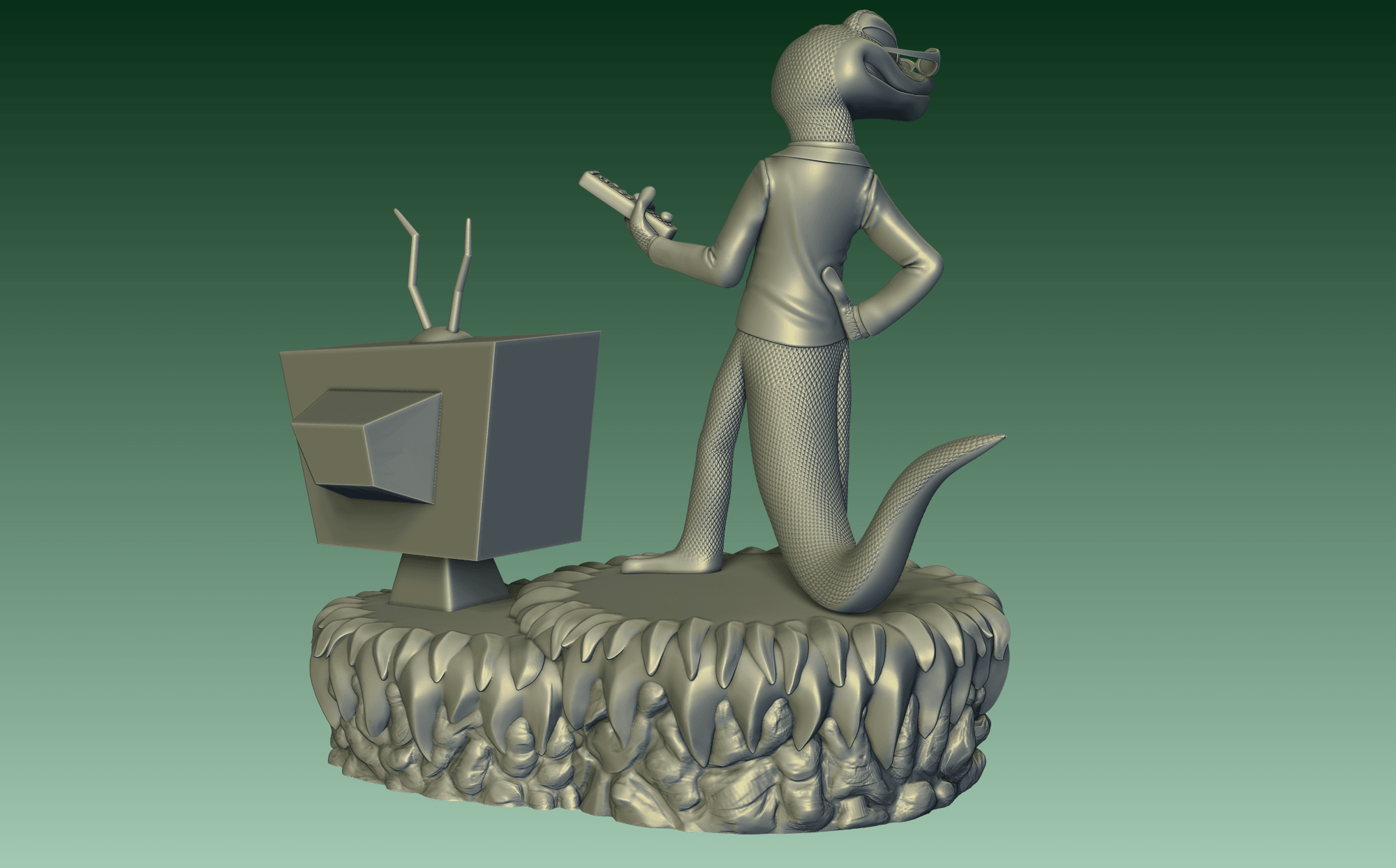 Download STL file Gex The Gecko • Template to 3D print ・ Cults