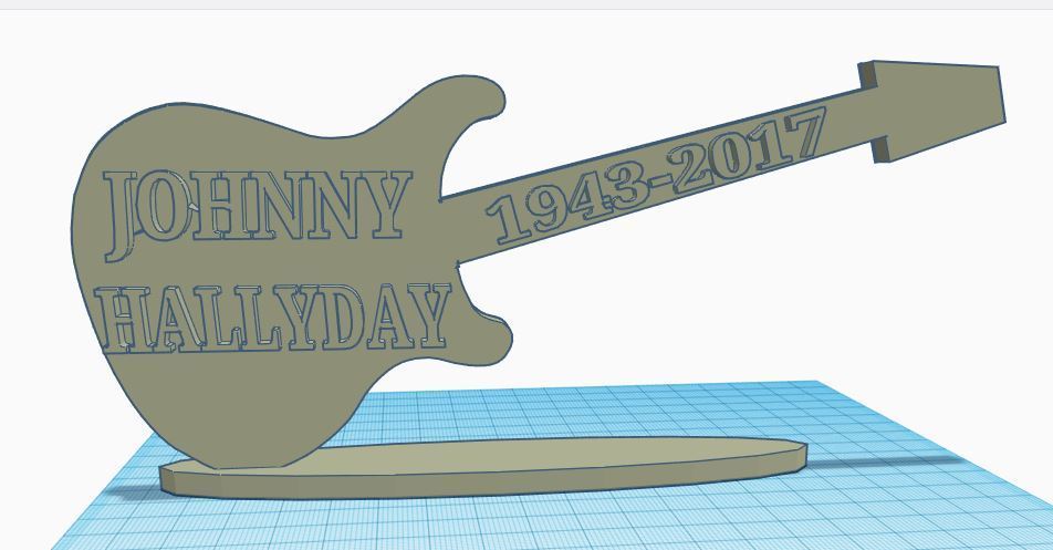 Archivo STL johnny hallyday guitarras・Modelo de impresión 3D para ...