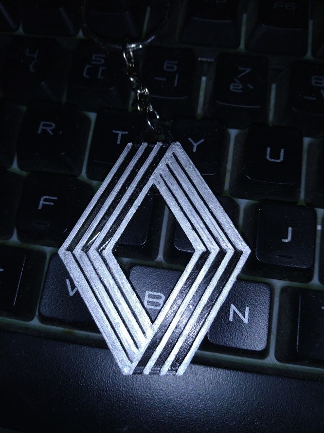 STL file key ring renault logo 1972・3D print design to download・Cults