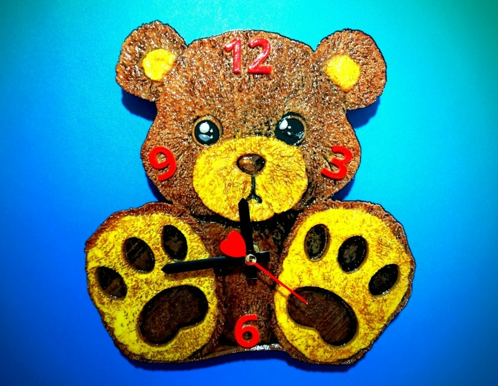 Free STL file TED Teddy Bear Clock・3D printing model to download・Cults