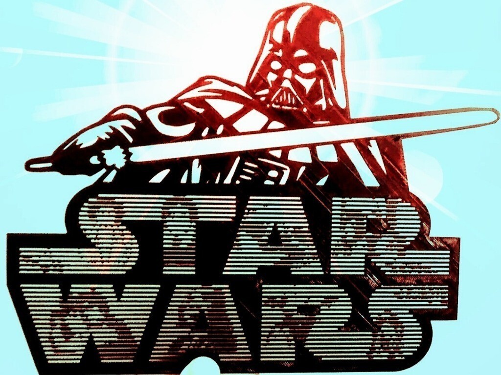 Free STL file STAR WARS LOGO STENCIL・3D print design to download・Cults