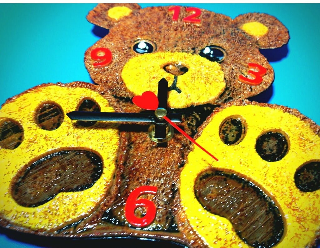 Free STL file TED Teddy Bear Clock・3D printing model to download・Cults