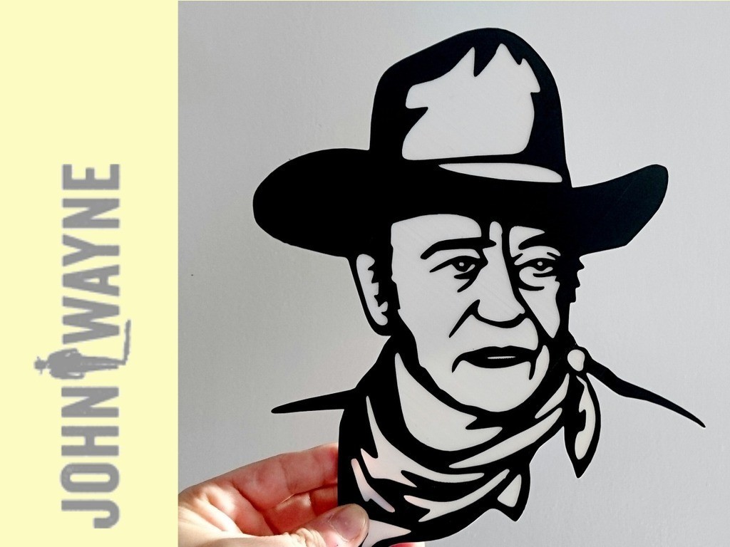 Free STL file placa John Wayne・Object to download and to 3D print・Cults