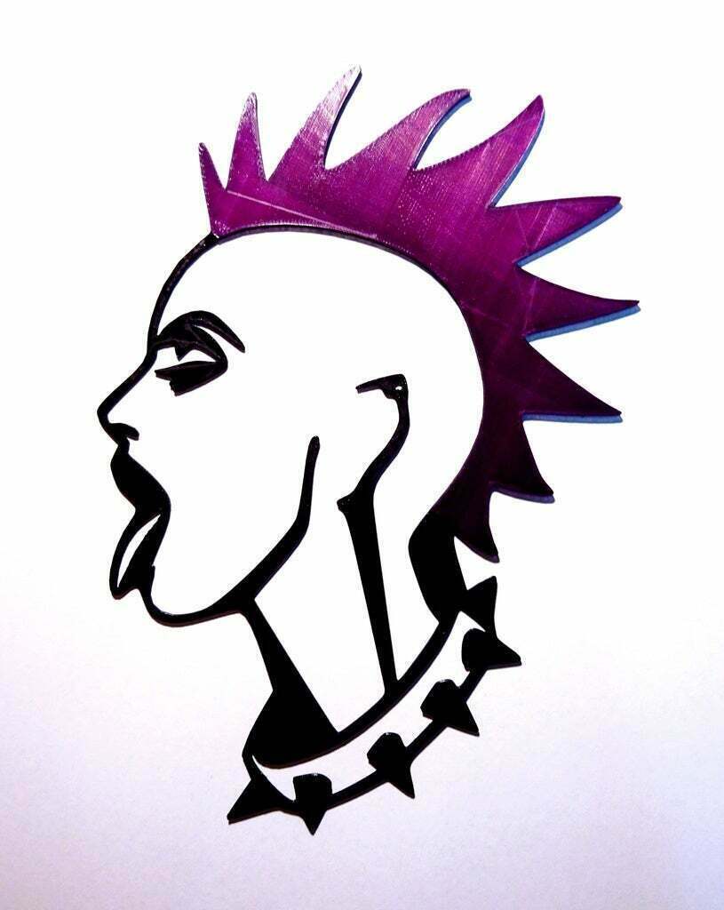 Free STL file Punk girl 2 (2 colors)・3D printer model to download・Cults