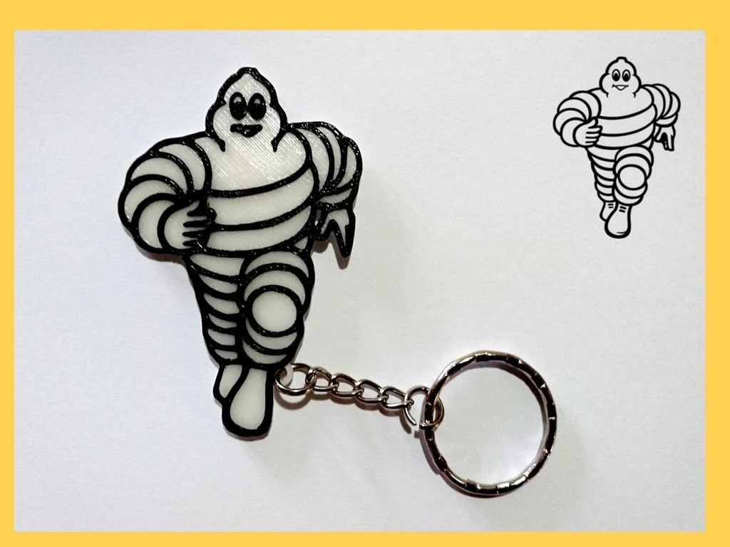 Free STL file Michelin Keichain・3D printer design to download・Cults